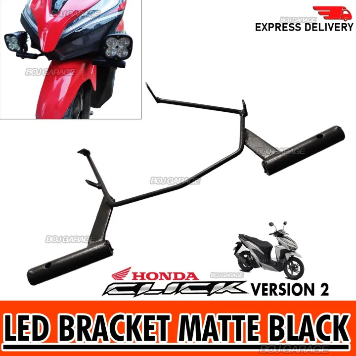 Led light Bracket Bakal Matte black Honda Click version 2 Plug and play ...