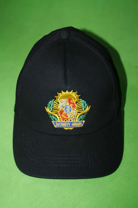 Security Guard Ball Cap Logo Embroidery Dark Blue/Black | Lazada PH
