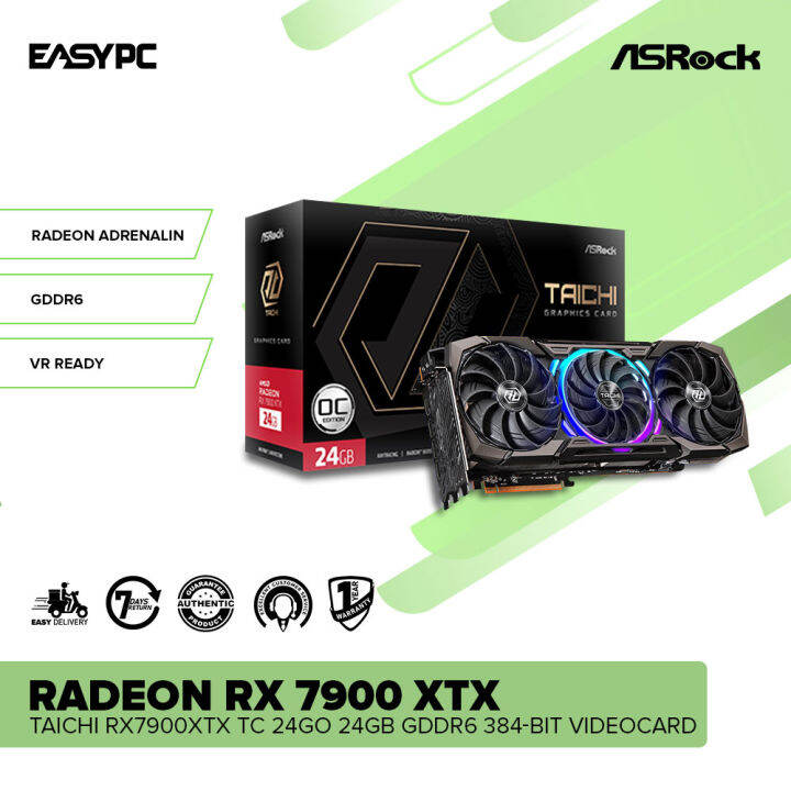 EasyPC | ASROCK Radeon RX 7900 XTX Taichi RX7900XTX TC 24GO 24GB GDDR6 ...
