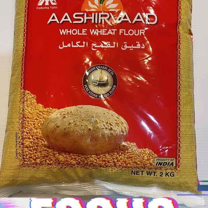Ashirvaad Chakki Atta, 2kg, 5kg, whole wheat flour, from India | Lazada ...
