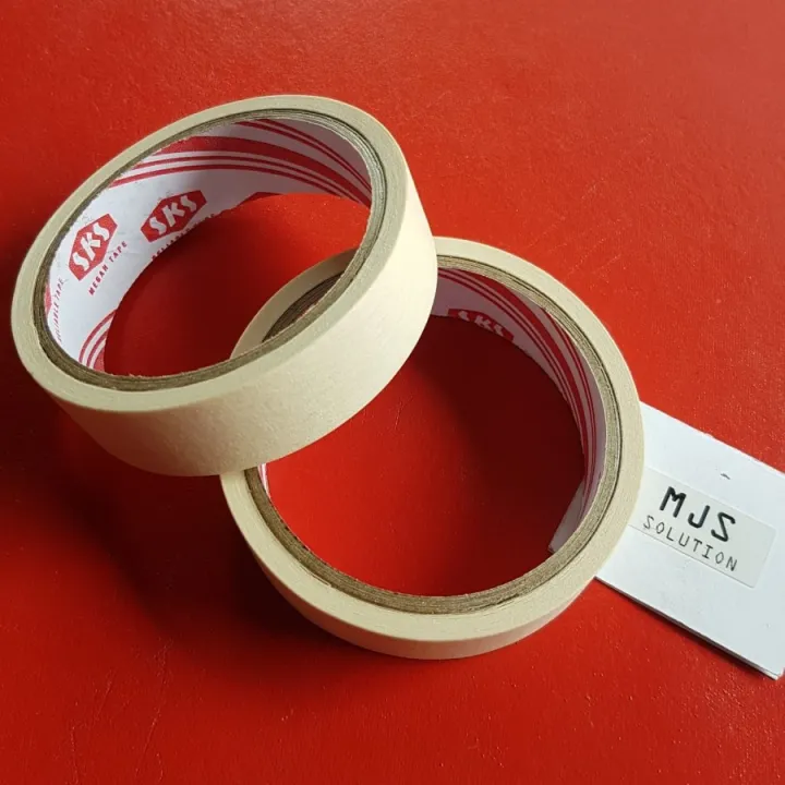 LAKBAN KERTAS 1 INCH SKS MASKING TAPE SOLASI KERTAS ISOLASI CAT ...
