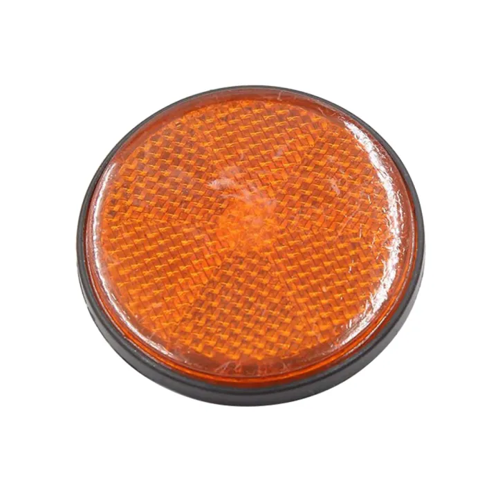 Reflector Screw In Round Circular Orange Car Truck Caravan Trailer Sign ...