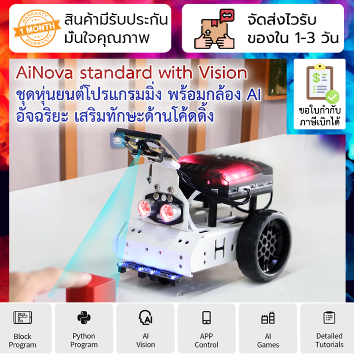 AiNova standard with Vision ชุดหุ่นยนต์โปรแกรมมิ่ง พร้อมกล้อง AI ...