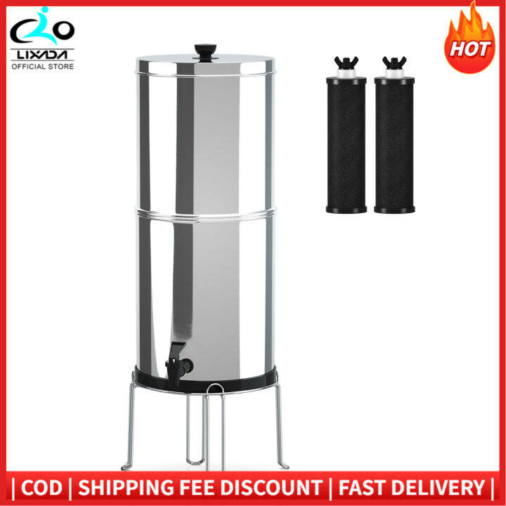 Gravity Water Filter System Water Filtration Bucket with Stand for Home ...