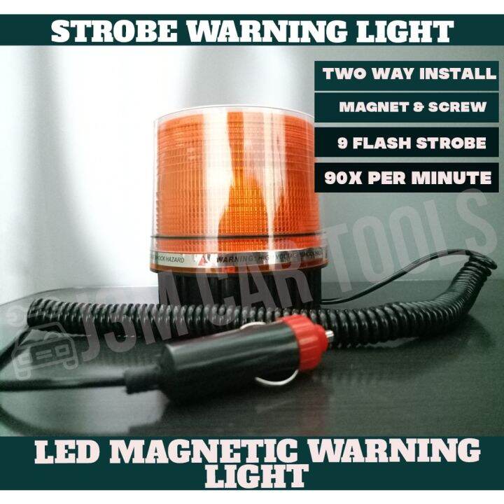 Strobe LED Magnetic Warning Light Amber | Lazada PH