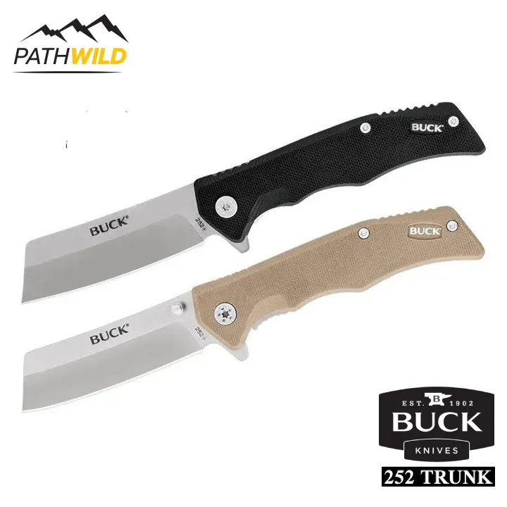 BUCK 252 TRUNK มีดพับ มีดพกพา ใบมีดทรง CLEAVER เล็ก เบา พกง่าย มีคลิป ...