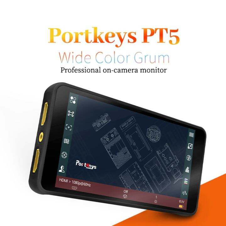 Portkeys PT5 ii 5″ 5 Inch Monitor 4K HDMI Touchscreen 500nit Ultra-thin ...