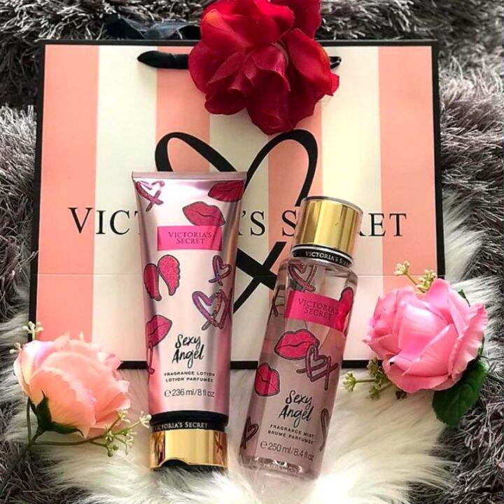 Victoria's Secret Sexy Angel Fragrance Mist + Lotion + Flower Soap Set ...