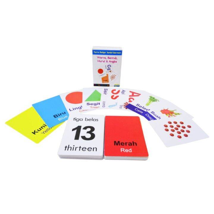 FlashCard Edukatif - Warna/Bentuk/Huruf/Angka - Kartu Bayi Seri 4 ...