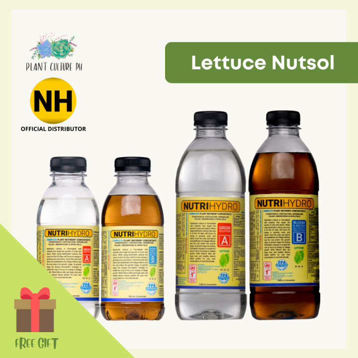 Lettuce Nutsol | NutriHydro Nutrient Solution Concentrate | Hydroponics ...