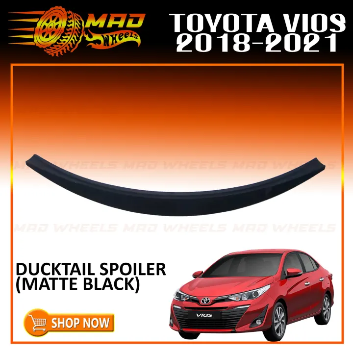 Toyota Vios 2018-2021 Gen 4 Ducktail Spoiler (Matte Black) | Lazada PH