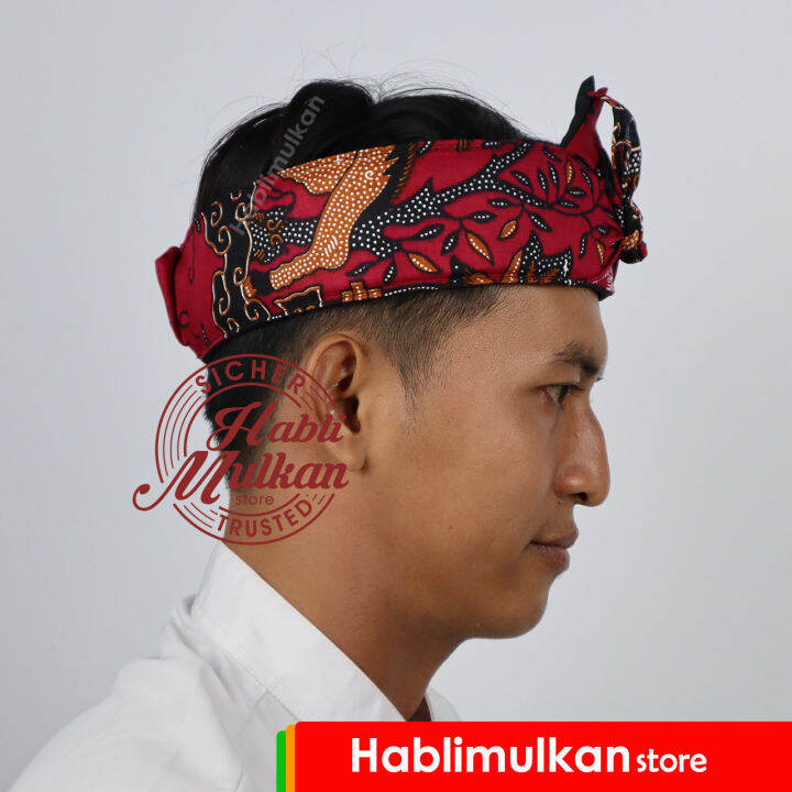 Iket Kepala Tradisional Sunda Jawa Batik Singo Barong Marun | Lazada Indonesia