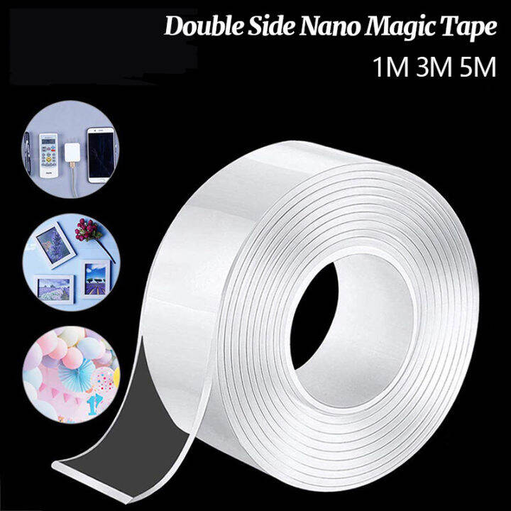 Nano Double Sided Tape Waterproof Reusable Transparent Adhesive Tapes | Lazada PH