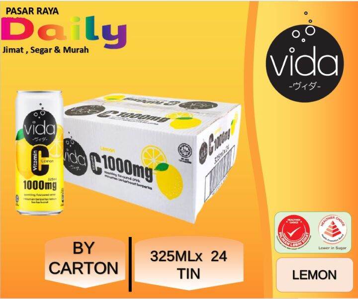 VIDA C 325MLx24 - LEMON VIDA C**BY CARTON** | Lazada