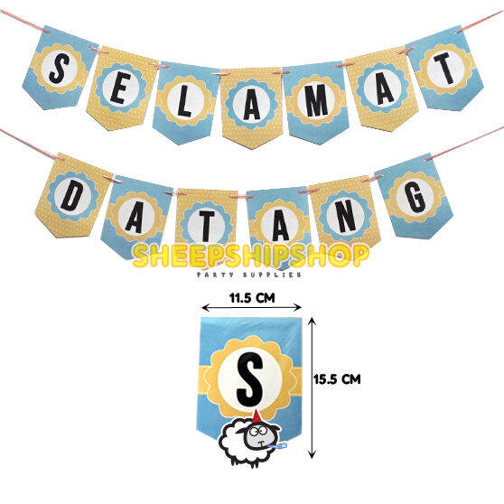BUNTING BANNER SELAMAT DATANG / Bunting Flag Selamat Datang Welcome ...