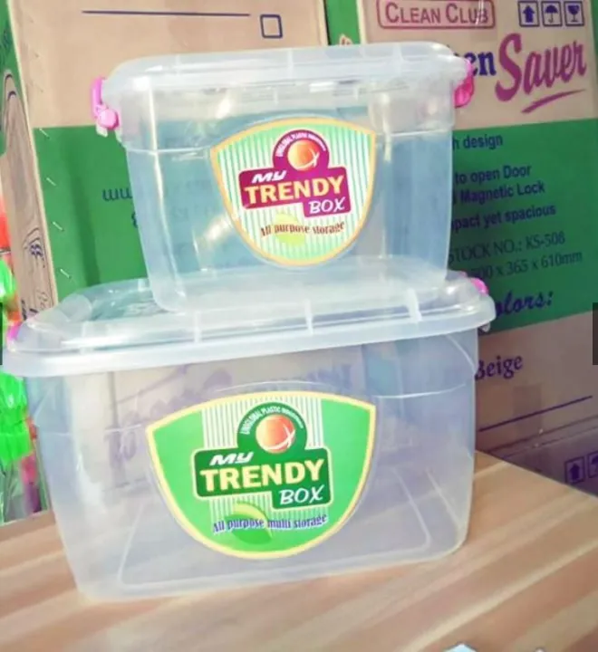 2 PCS multipurpose storage organizer box transparent small big | Lazada PH