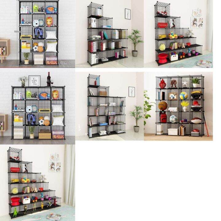 HHS Rak Besi Rak Jaring Besi 35x35cm Lemari Multifunctional Rak 15Kisi ...