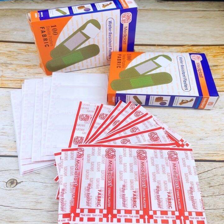 100pcs/box Mediplast Plaster Strips Adhesive Antiseptic Bandage Band ...