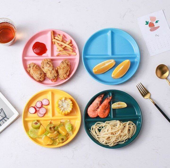 KIMIGO Meal Divider 3-Grid Child Mess Control and Adult Balance Meal ...