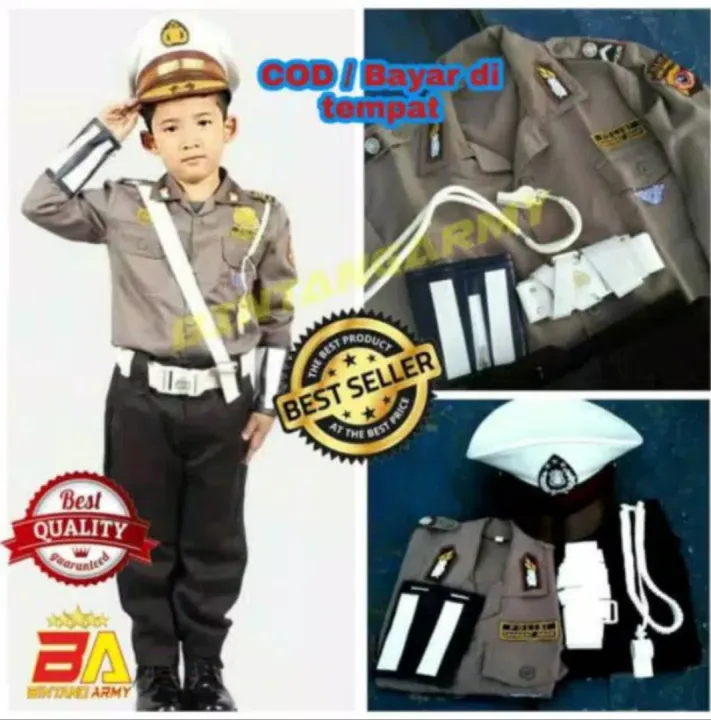 SERAGAM POLISI ANAK/POLANTAS ANAK UMUR 2-12TAHUN | Lazada Indonesia