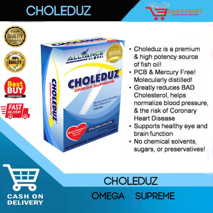 EASYMART 100% LEGIT AIM GLOBAL CHOLEDUZ (30 CAPSULES) OMEGA SUPPREME ...