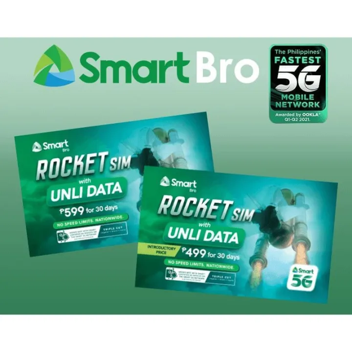 Smart Bro Rocket SIM Unlimited Data for 30 Days durable | Lazada PH