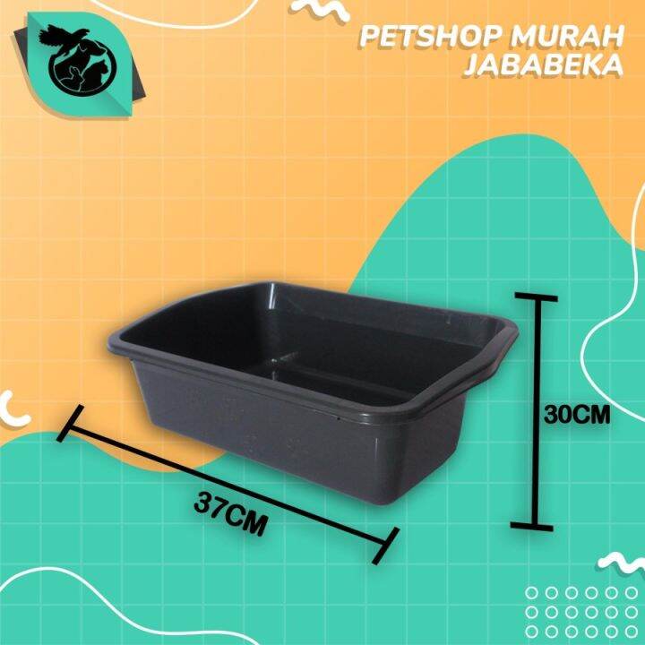 Bak pasir kucing plastik / litter box / kotak pasir | Lazada Indonesia
