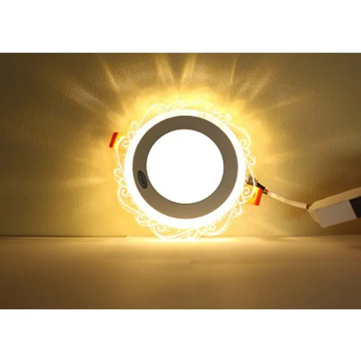 6watts Recessed Decorative LED Panel Light 2in1(White&Yellow)Color ...