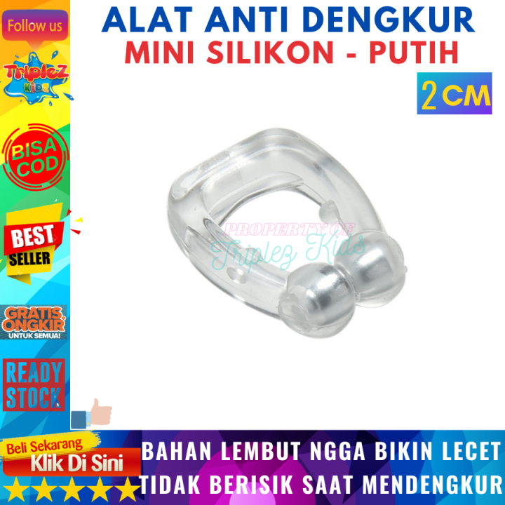 ALAT ANTI NGOROK Mini Ampuh 2cm Silikon Putih - Nose Breathing Stop ...