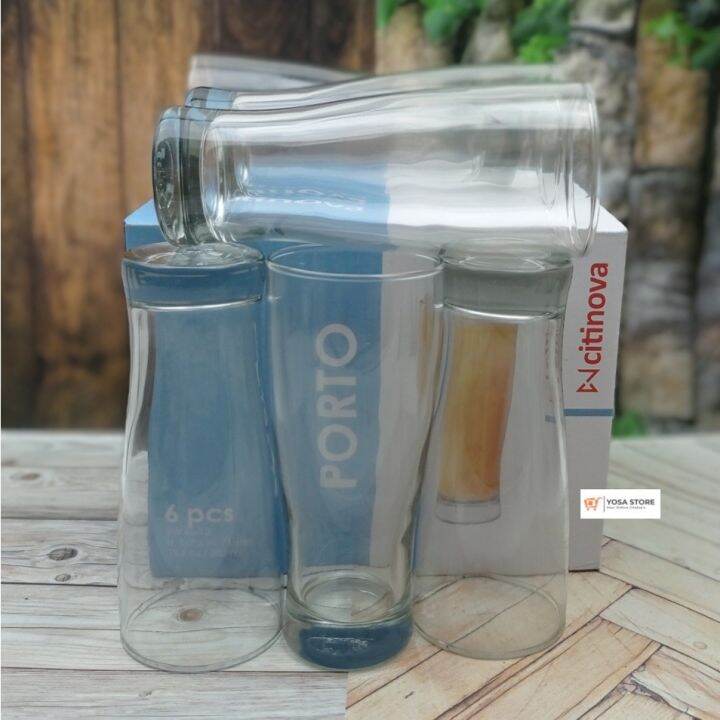 Gelas Minum Jus Kaca Tipe Porto Citinova - 6 Pcs | Lazada Indonesia