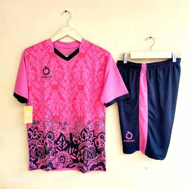 Jersey Futsal pria wanita keren motif Batik warna pink Terbaru Baju ...