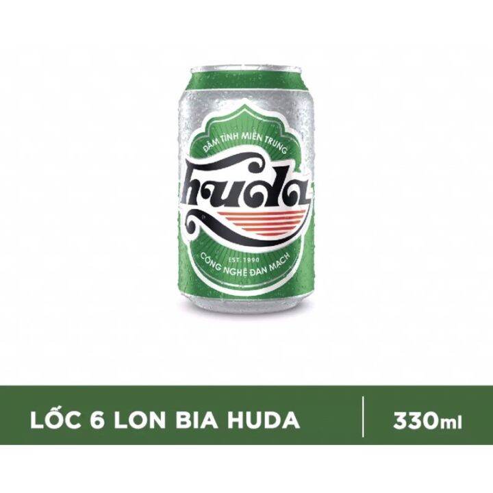 Bia Huda xanh lon - lốc 6 lon 330ml | Lazada.vn