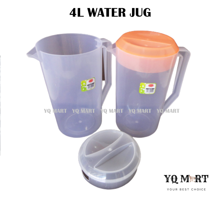 4L Water Jug/ Jug/ Round Water Container/ Round Jug/ Jug Besar 4L ...