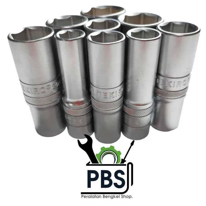 [Ukuran Pilih Sendiri] Mata Kunci Sock Panjang TEKIRO 1/2" 6PT . Deep ...