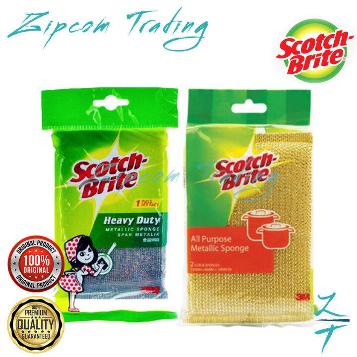 3M Scotch Brite Stainless Steel Metallic Sponge | Lazada