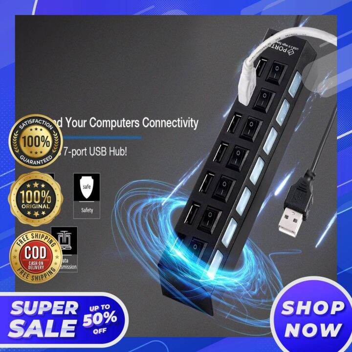 durable Your Deals Original Multi 7port USB Hub 2.0 Adapter High Speed ...