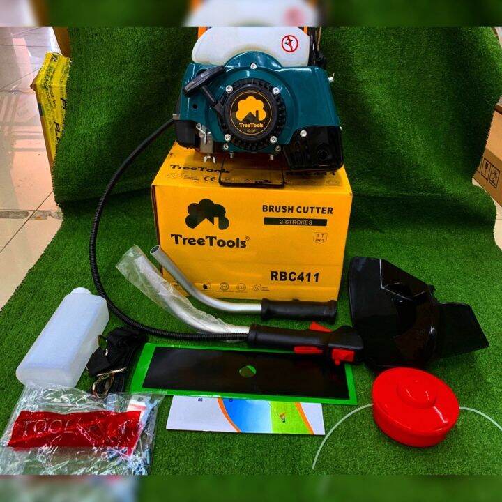 TREETOOLS เครื่องตัดหญ้า 2 จังหวะ รุ่น RBC 411 (แถมกระปุกเอ็น และ ใบมีดเหลี่ยมคู่ตัว) ตัดหญ้า ...