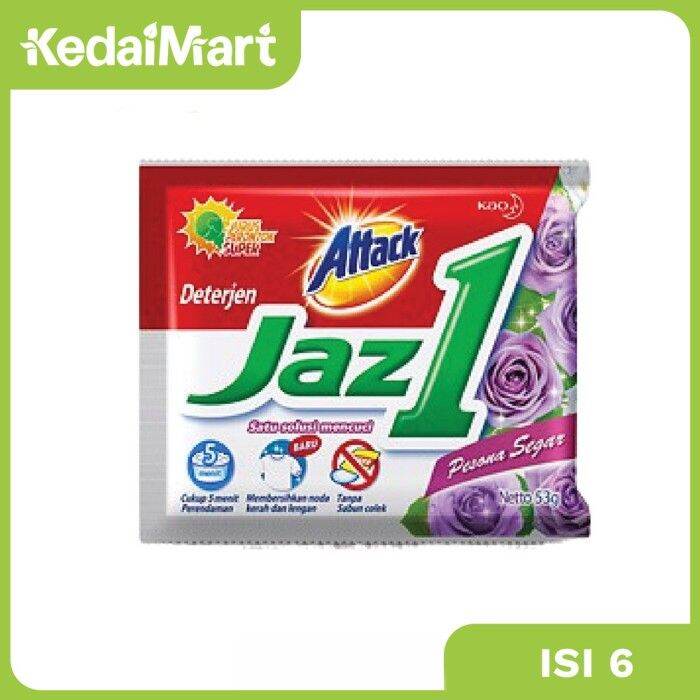 Attack Jaz1 Deterjen Semerbak Segar 6 x 53 Gram | Lazada Indonesia