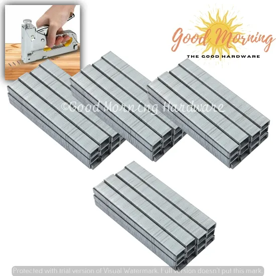 4 Boxes of Gun Stacker Staple Wire Tacker Staples Zinc Plated Wire Iron ...
