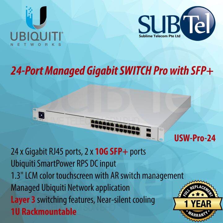 USW-PRO-24 Ubiquiti UniFi Gen2 Switch USW 24 Port PRO SFP+ Layer 3 UBNT ...