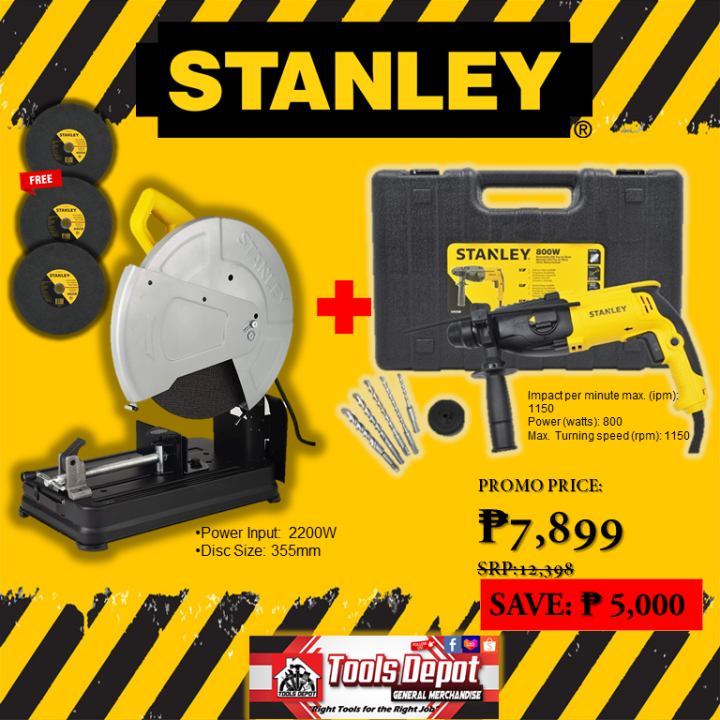STANLEY CUT OFF MACHINE & ROTARY HAMMER (100% ORIGINAL) | Lazada PH