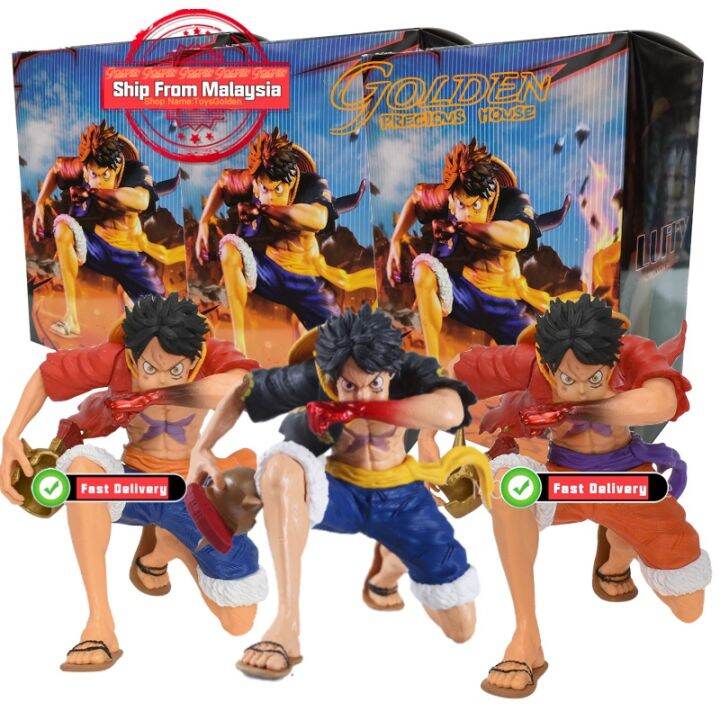 Anime One Piece Gear 2 Luffy Action Figures 12cm PVC Collectible Model ...