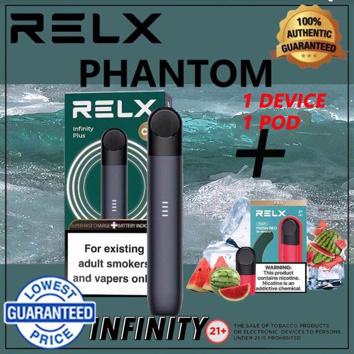 【Legit buy 1 take 1】REL -X Infinity Vaping smoke rechargeable full set ...