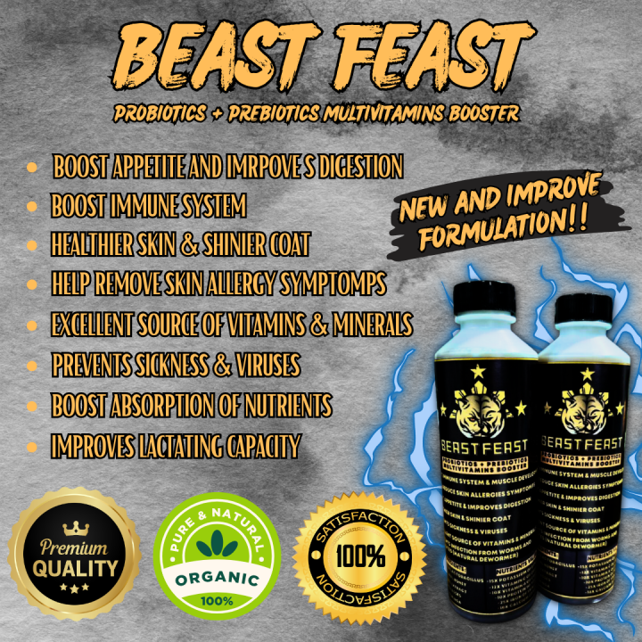 Beast Feast Multivitamins Supplement for Dogs, Cats & All Pets Natural ...