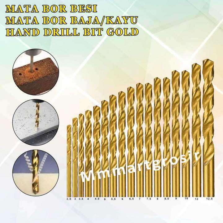 Mata Bor Besi / Mata Bor Kuningan / Mata Bor Kecil Serbaguna | Lazada ...