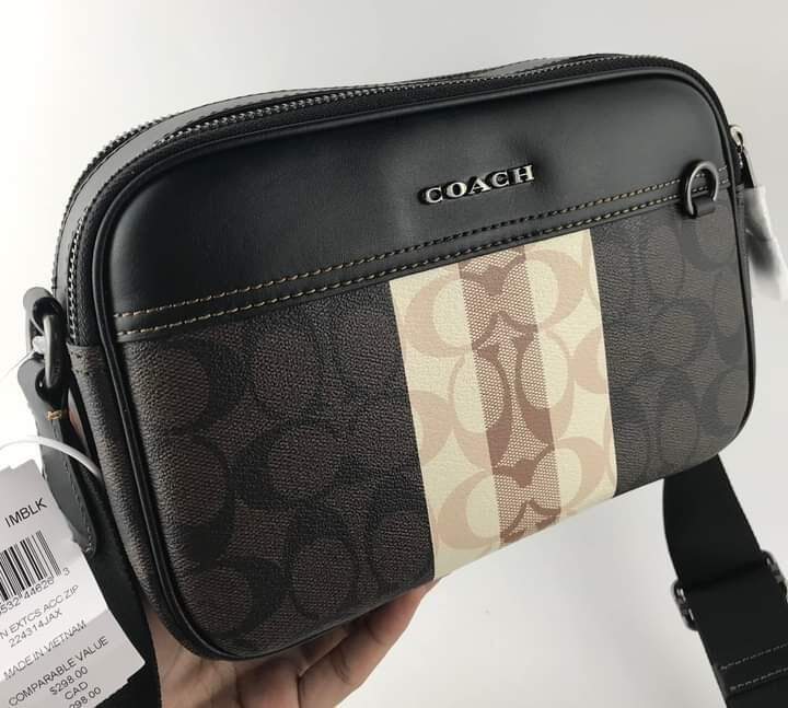 Coach C9965 Graham Crossbody Bag in Blocked Mahogany Signature Coated ...