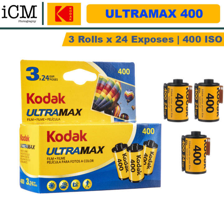 Kodak GC / UltraMax 400 Color Negative Film (35mm Roll Film, 24 Exposures, 3-Pack) | Lazada ...