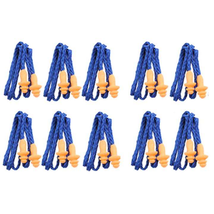 10/30Pcs Soft Silicone Corded Ear Plugs Reusable Hearing Protection ...