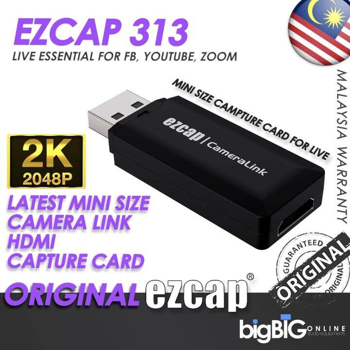 Ezcap313 Camera Link Mini 2K HDMI USB2.0 Mini Size Video Capture Card ...
