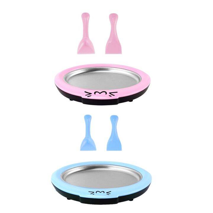 Rolled Ice Cream Maker Rectangle Anti Griddle Pan With 2 Spatulas For ...